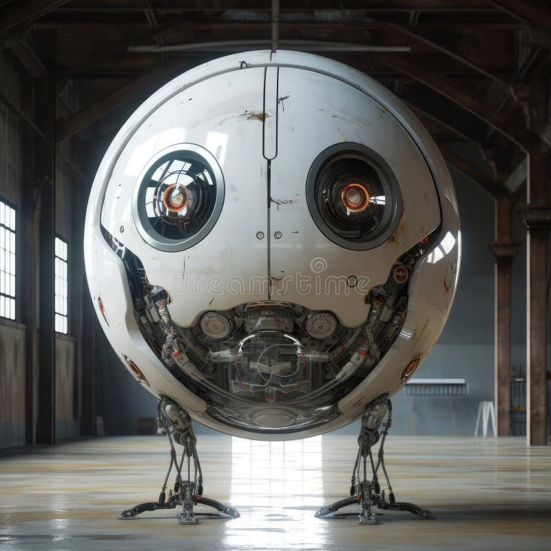 Modern Robot Sphere stock illustration. Illustration of white - 286039751