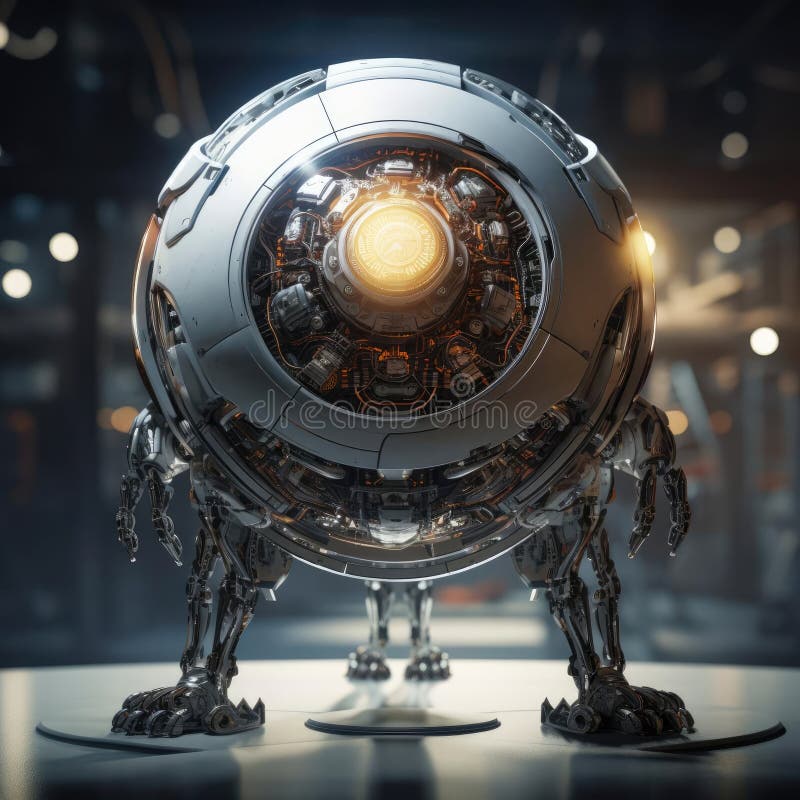 Modern Robot Sphere stock image. Image of white, mini - 286039751