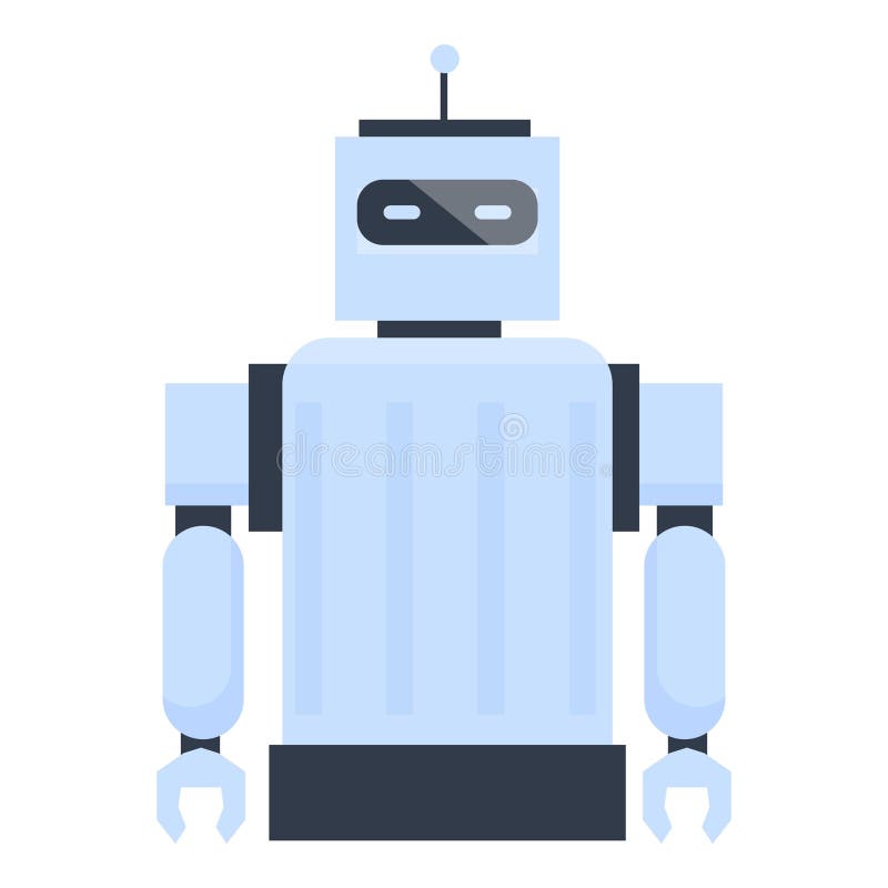Modern Robot Standing with Arms Down at Sides Stock Vector ...