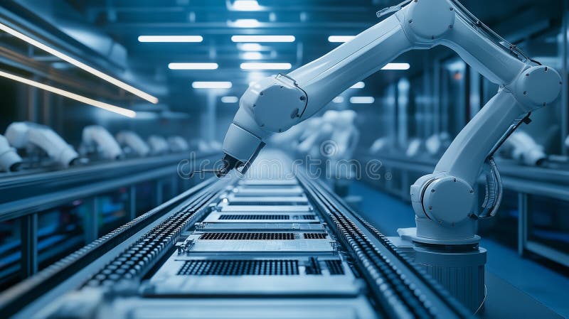 Modern Robots and Automation Process, Manufacturing Stock Photo - Image ...
