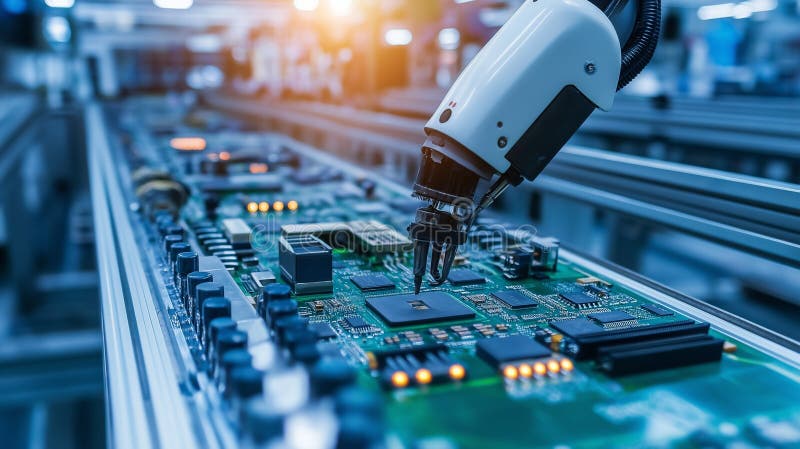 Modern Robots and Automation Process, Manufacturing Stock Photo - Image ...