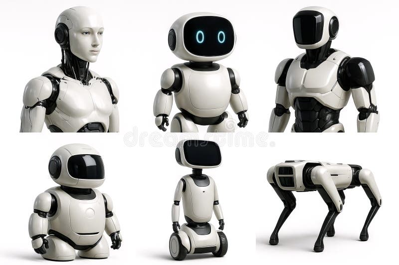 Modern Robots Collection Featuring Humanoid and Quadruped Designs ...