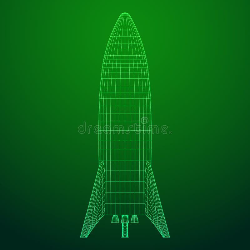 Modern Rocket Ready To Launch Stock Vector - Illustration of poly ...