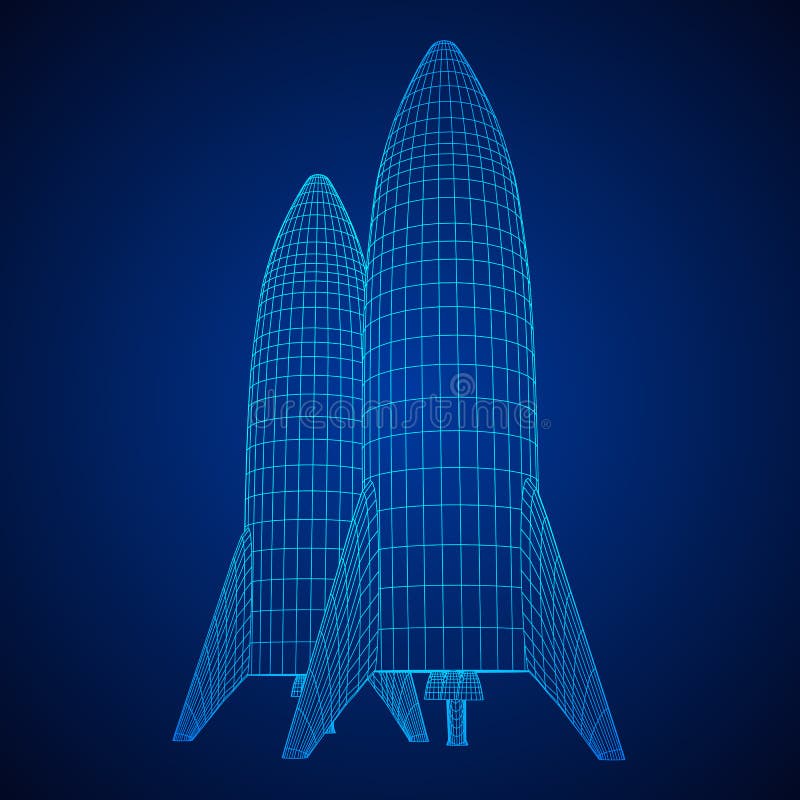 Modern Rocket Ready To Launch Stock Vector - Illustration of network ...