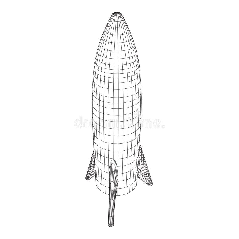Modern Rocket Ready To Launch Stock Vector - Illustration of polygonal ...