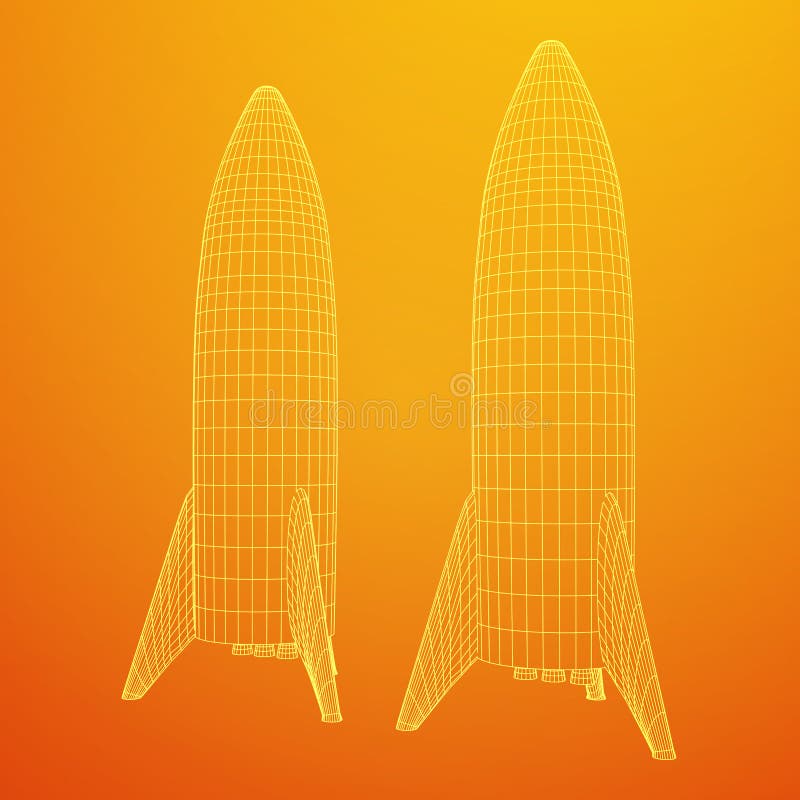Modern Rocket Ready To Launch Stock Vector - Illustration of geometric ...
