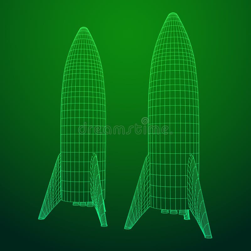 Modern Rocket Ready To Launch Stock Vector - Illustration of line ...