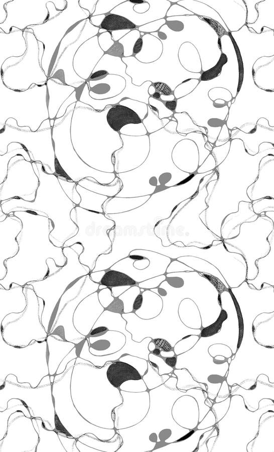 Modern Rococo Motifs Seamless Pattern Stock Illustration - Illustration ...