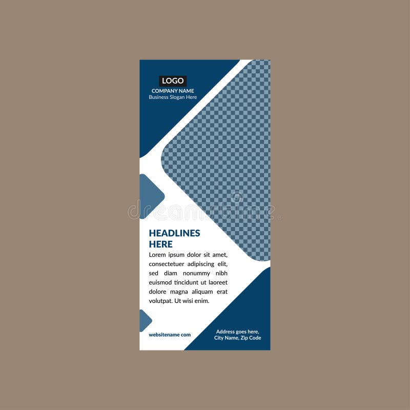 Modern Roll Up Banner Design. Abstract Layout Display for Promotional ...