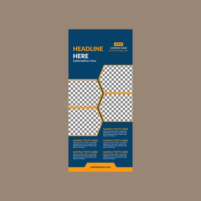 Modern Roll Up Banner Design. Creative Layout Display for Promotional ...