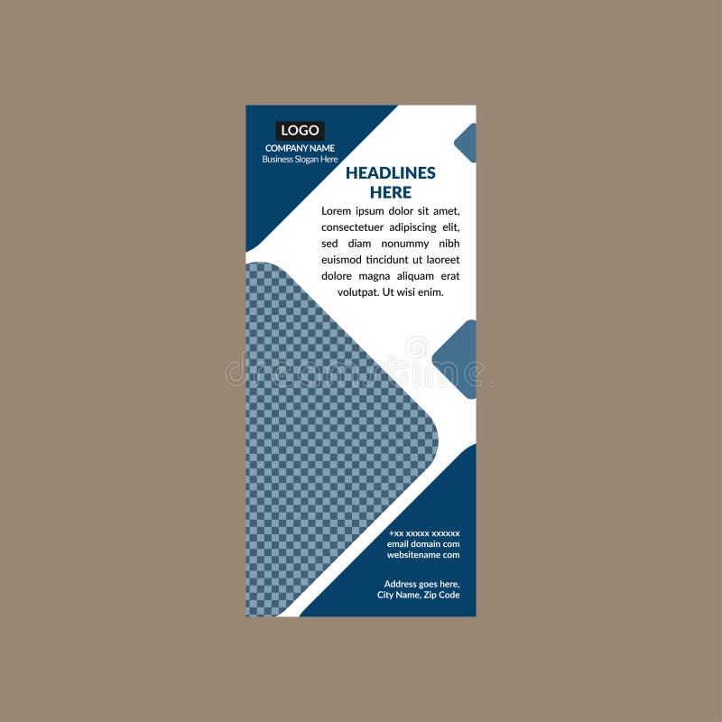 Modern Roll Up Banner Design. Minimal Layout Display for Promotional ...