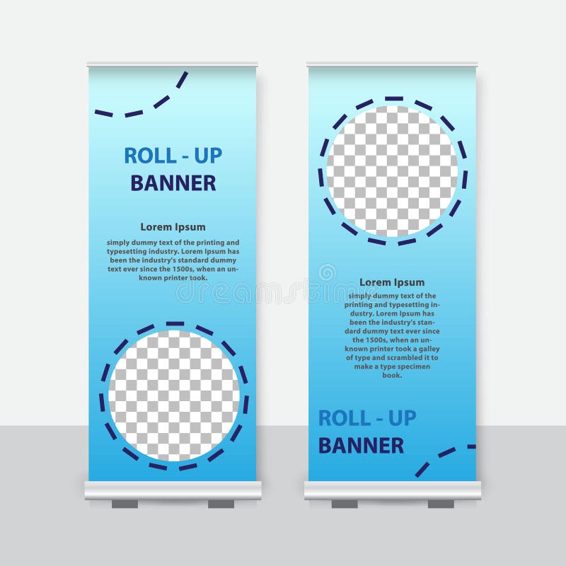 Modern Roll Up Banner with Stand Presentation Concept. Vector ...