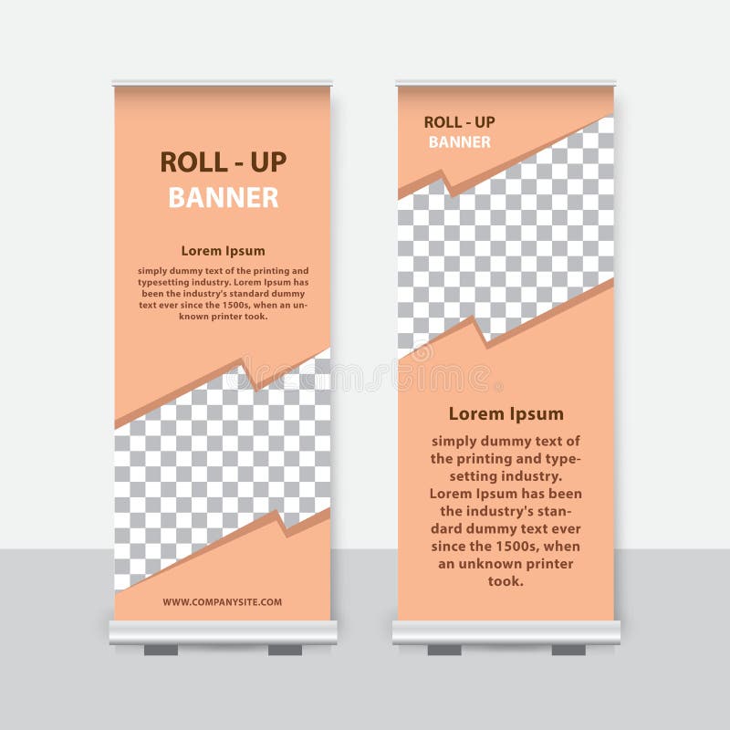 Modern Roll Up Banner with Stand Presentation Concept. Vector ...