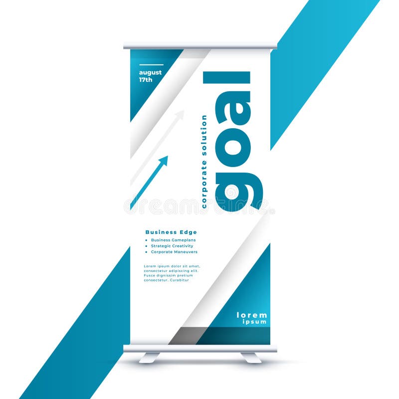 Modern Roll Up Standee Cover Template for Corporate Promotion Stock ...