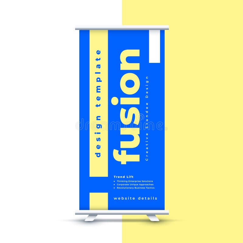 Modern Roll Up Standee Display Page Banner Design Stock Vector ...