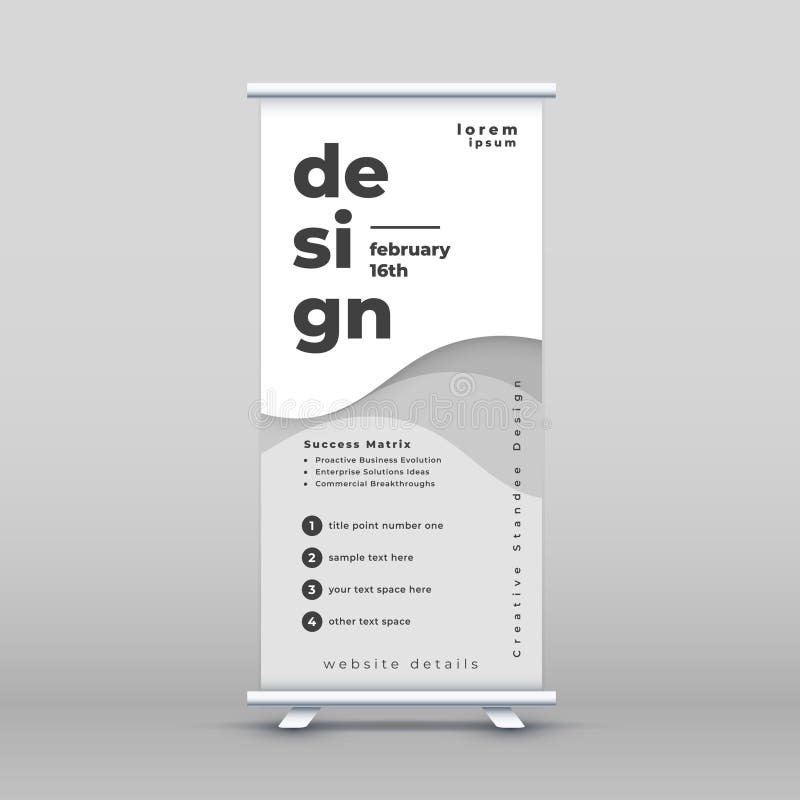 Modern Roll Up Standee Flyer Template for Business Advertisement Stock ...