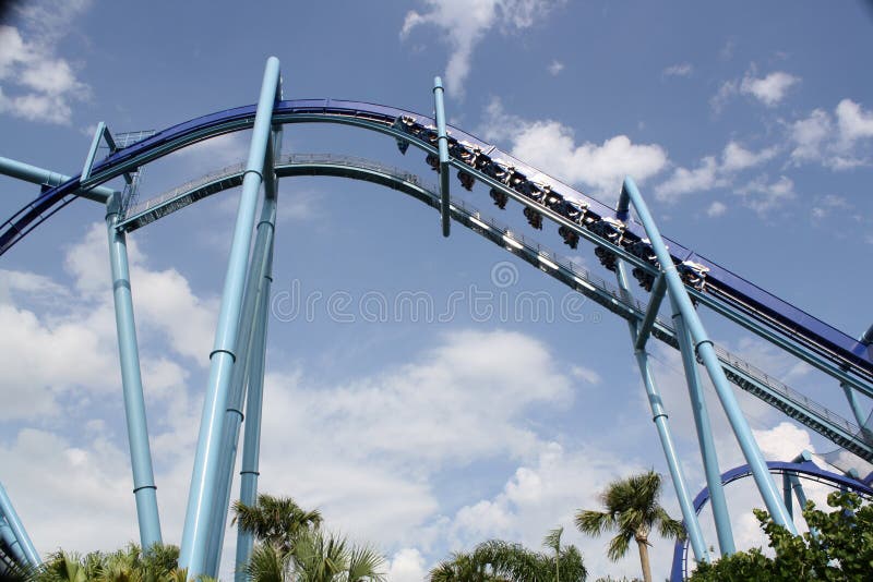 Modern Roller Coaster stock image. Image of ride, steel - 14244637