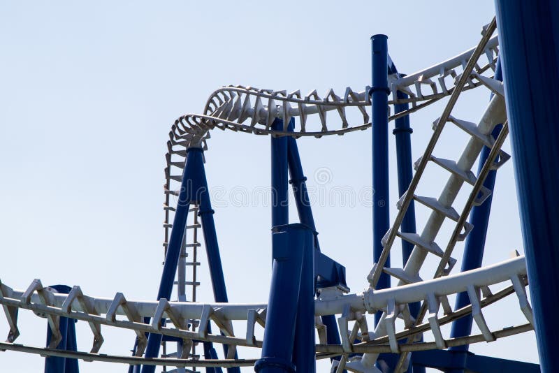 Modern Roller Coaster Amusement Park Italy Stock Photo - Image of speed ...