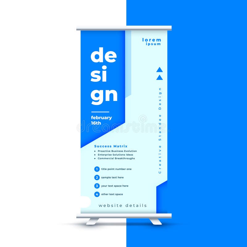 Modern Rollup Standee Display Cover Layout for Professional Exhibitions ...