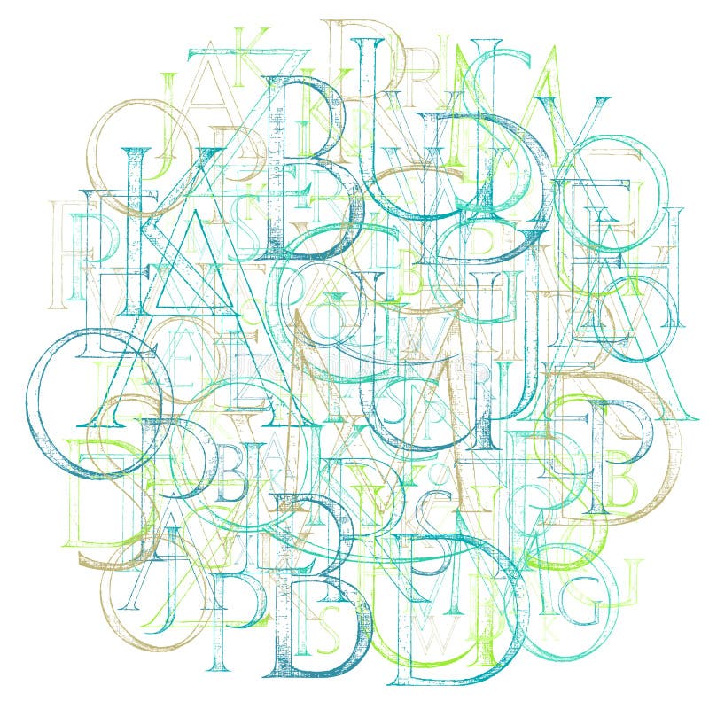 Modern Roman Classic Alphabet with Numbers Stock Vector - Illustration ...