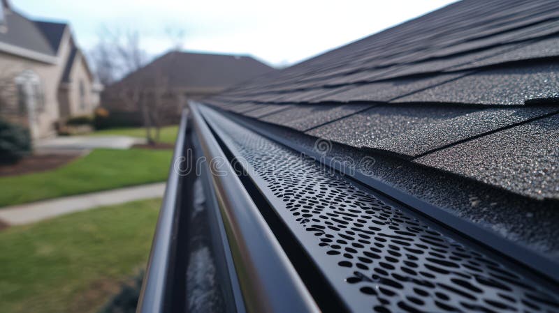 Modern Roof Gutter System Showcasing Sleek Structure and Efficiency in ...