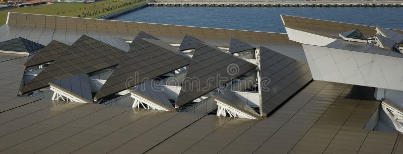 Modern Roof stock image. Image of traingles, grass, ocean - 42007055