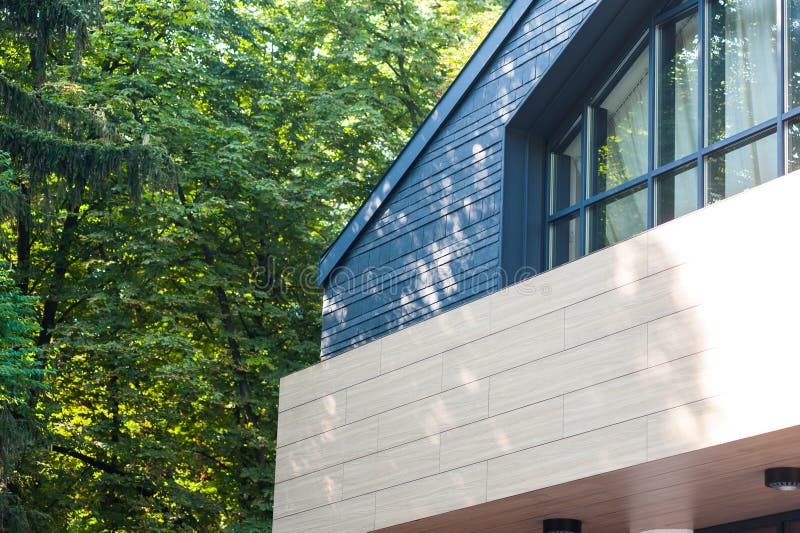 Modern Roofing Solutions from Modern Materials Stock Photo - Image of ...