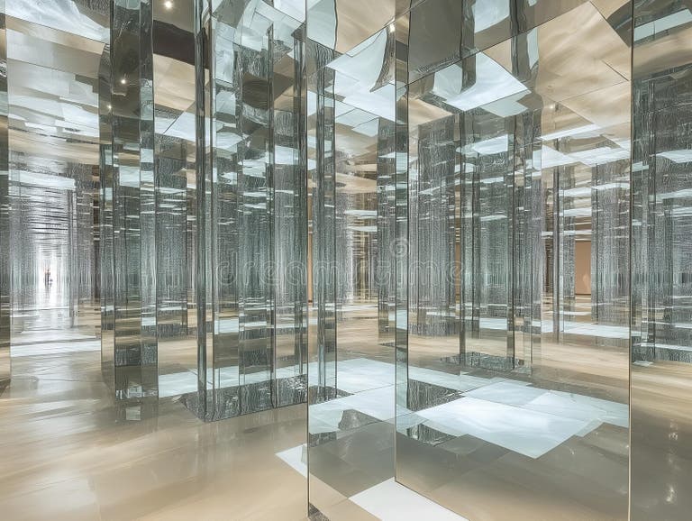 Mirrored Room, Reflections, Geometric, Modern, Spacious, Angular, Light ...