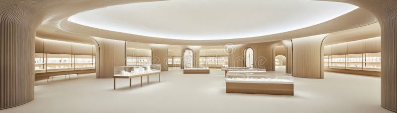 Modern Room with Circular Ceiling Design and White Floor Stunning ...