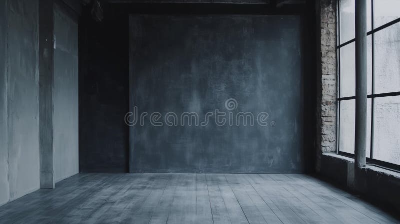 A Modern Room Features a Raised Platform and a Black Wall with ...