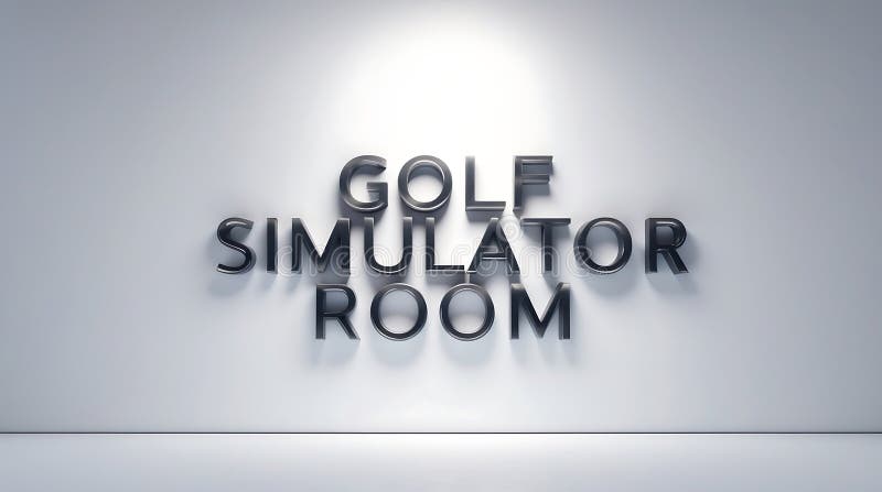 Modern Room Featuring Golf Simulator Setup with Sleek Wall Design and ...