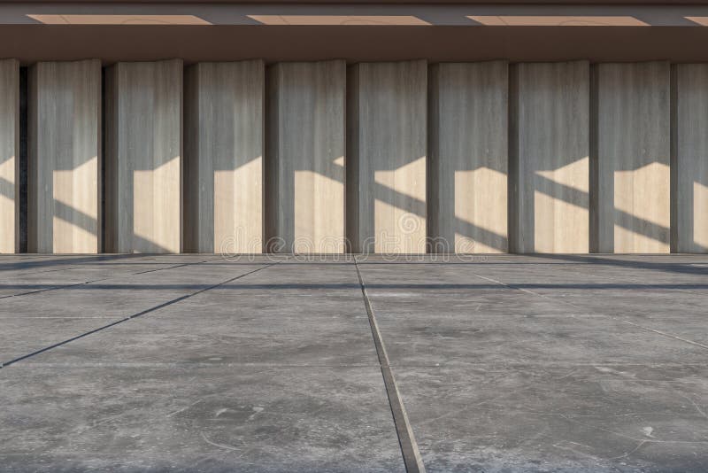 Modern Room Interior with Glass Ceiling, Sunlight and Shadows. Stock ...