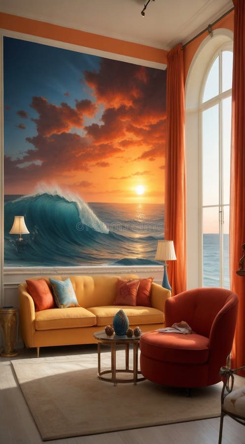 Modern Room Interior, Room Inside, Interior with Furniture, Modern ...