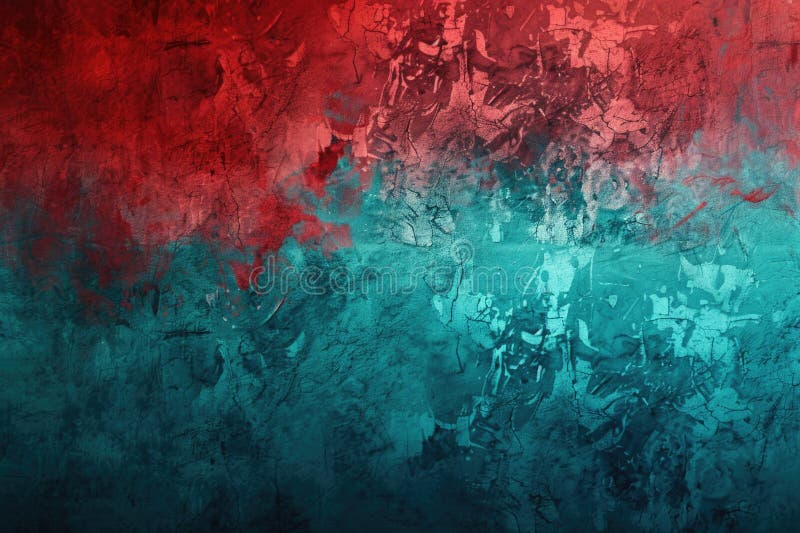 A Modern Room with a Red and Blue Wall Featuring a Clock Stock Image ...