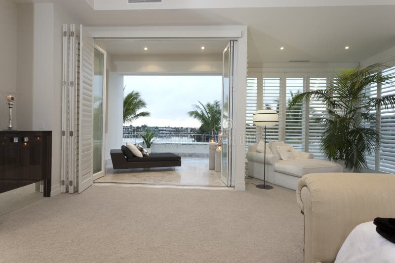 Modern room with a terrace stock photo. Image of lifestyle - 57279566