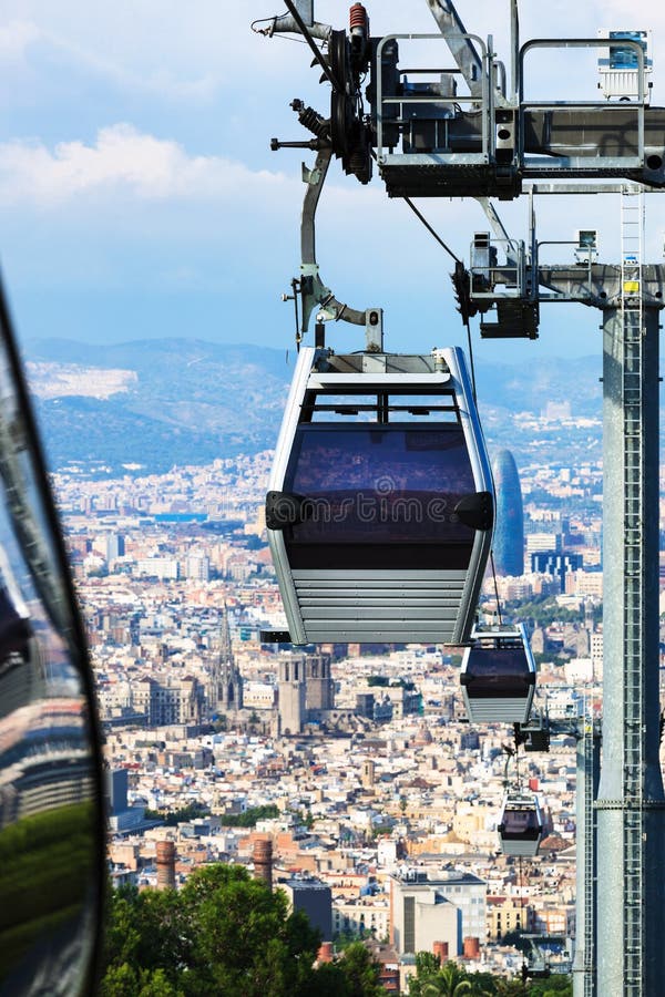 A modern ropeway stock photo. Image of cityscape, gondola - 52201100