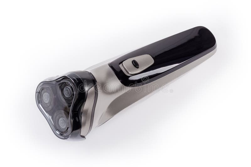 Modern Rotary Electric Shaver on a White Surface Stock Photo - Image of ...