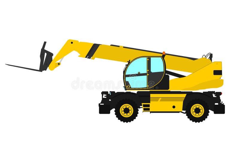 Rotating Telehandler Stock Illustrations – 29 Rotating Telehandler ...