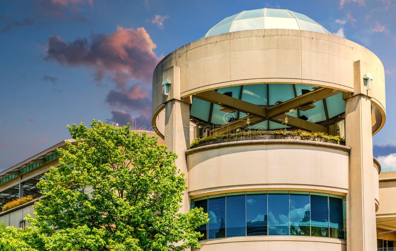 Modern Round Building in Boston Stock Image - Image of building ...