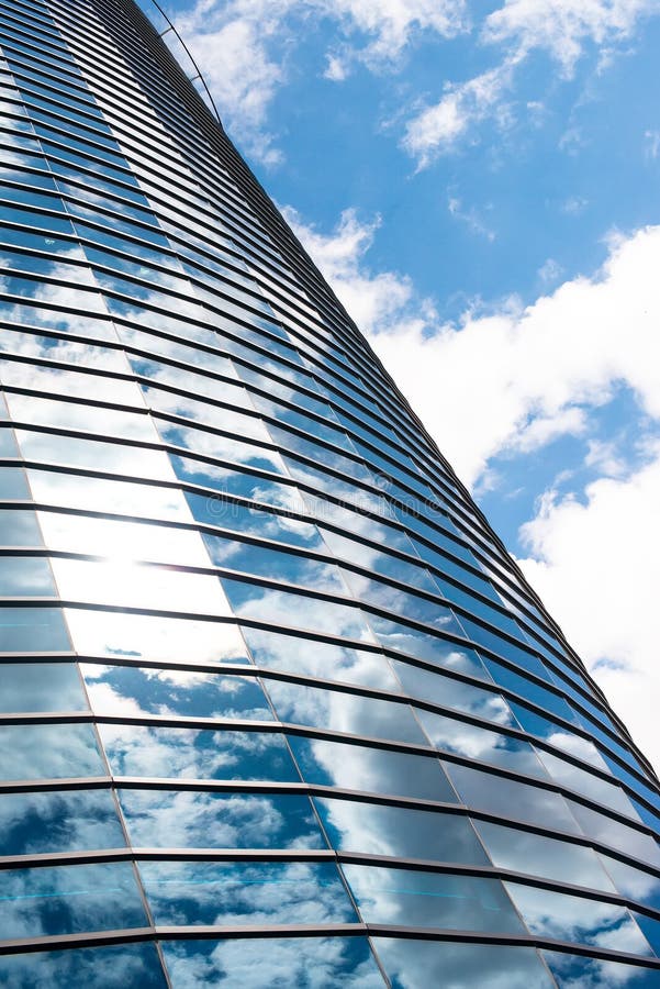 Modern Round Glass Building. Stock Image - Image of building, hotel ...