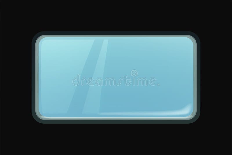 Modern Round Rectangle Shape Transparent Glass Window Stock Vector ...