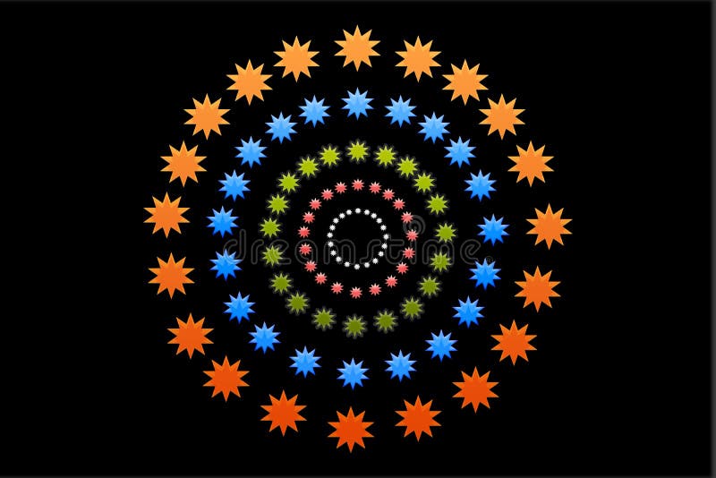 Modern Round Start Element with Black Background Stock Illustration ...