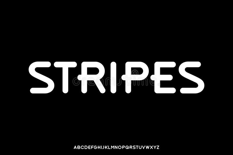 Modern Rounded Clean Alphabet Display Font Vector. Decorative Sans ...