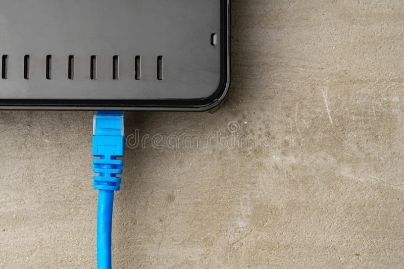 Modern Router and Laptop on Wooden Table, Flat Lay Stock Image - Image ...