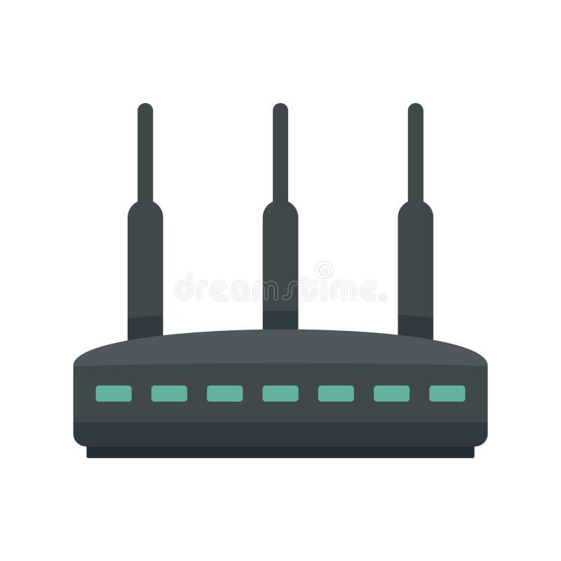 Modern Router Icon Flat Isolated Vector Stock Vector - Illustration of ...