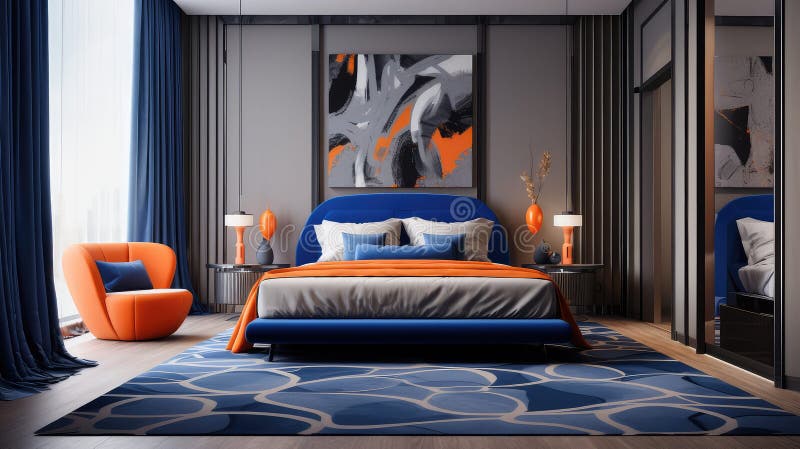 Modern royal blue patterns stock illustration. Illustration of style ...