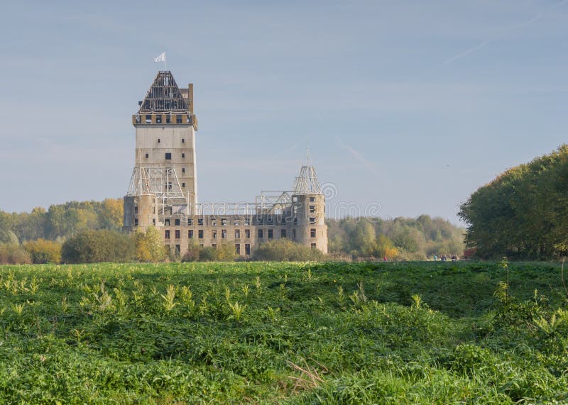 Modern Ruin of Castle Almere Stock Photo - Image of almere, building ...
