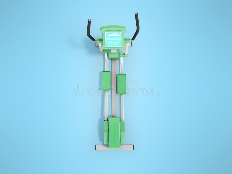Modern Running Track Green on Top 3d Render on a Blue Background Stock ...
