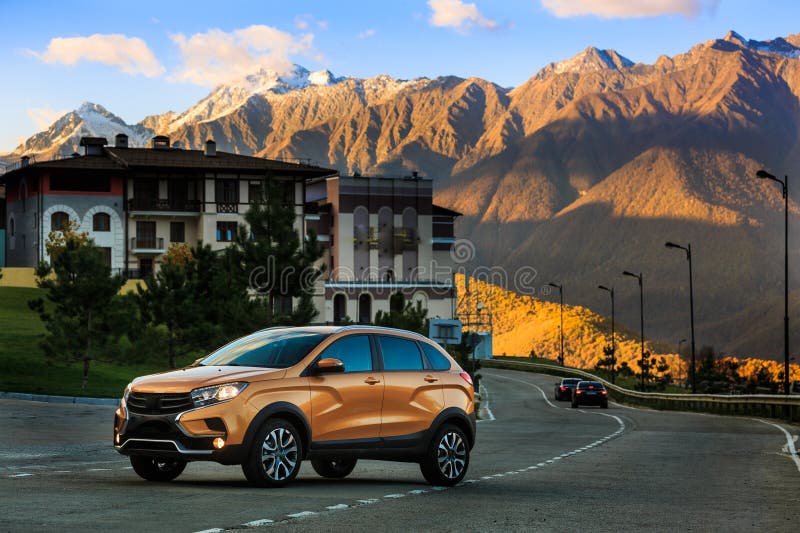 Modern Russian Car Industry Stock Image - Image of background, sedan ...