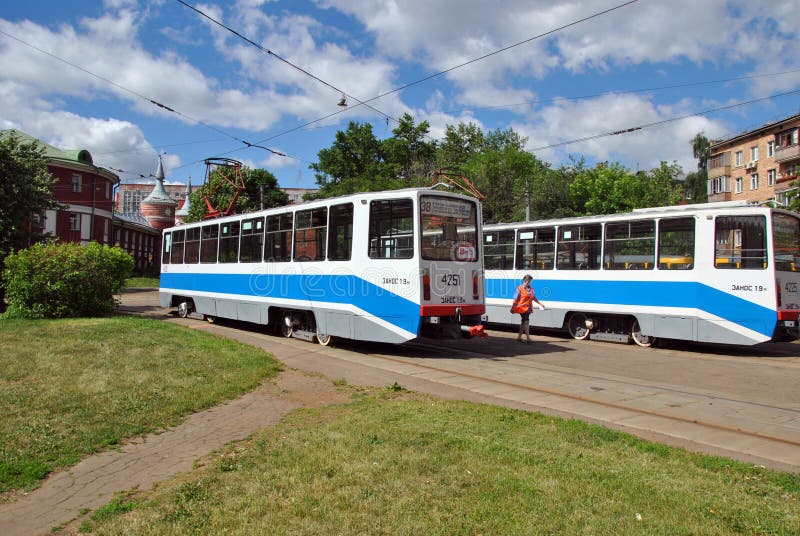 Modern Russian tram editorial stock image. Image of russia - 27572309
